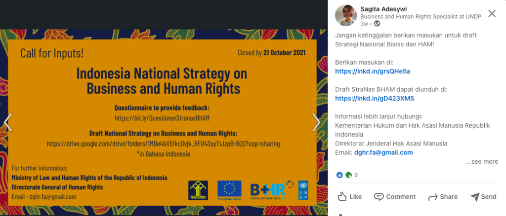 Indonesia - National Action Plans on Business and Human Rights